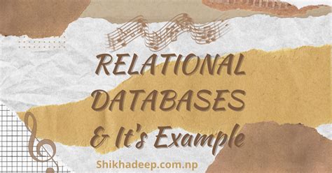 Explain Relational Database With It S Example