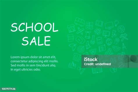 학교 칠판에 선 아이콘 배너를 판매입니다 디자인 서식 파일 배너 포스터 9월에 대한 스톡 벡터 아트 및 기타 이미지 9월