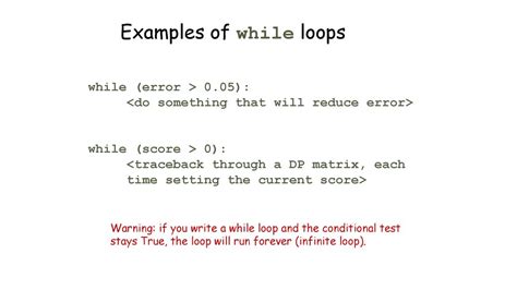 While Loops Genome Introduction To Statistical And Computational
