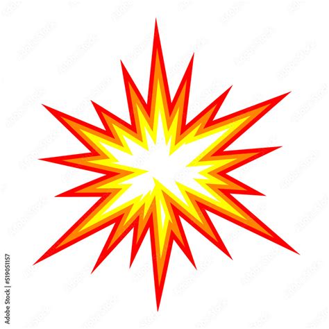 Explosion Vector Illustration Flat Boom Logo Icon Stock Vector Adobe Stock