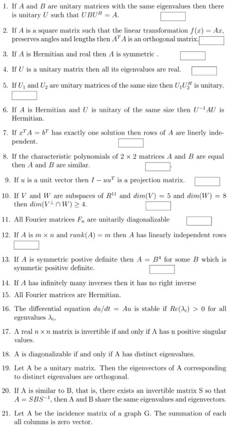 Solved 1 If A And B Are Unitary Matrices With The Same