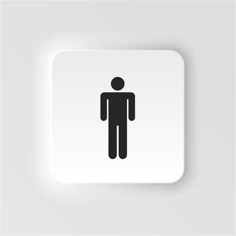Rectangle Button Icon Man Button Banner Rectangle Badge Interface For Application Illustration