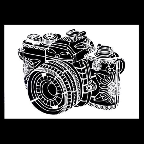 Camera Mandala Stencil Craft Stencil Stencil For Wall Diy Etsy