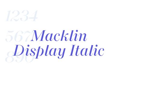 Macklin Display Italic Font Free Download