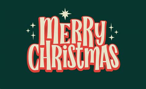 Merry Christmas Lettering Design 35440958 Vector Art At Vecteezy