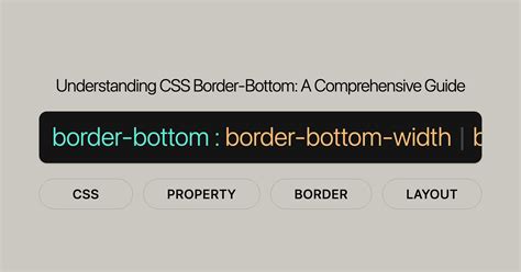 Understanding CSS Border Bottom A Comprehensive Guide