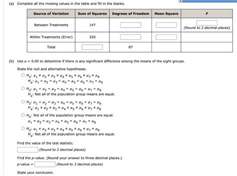 Solved A Complete All The Missing Values In The Table And Chegg