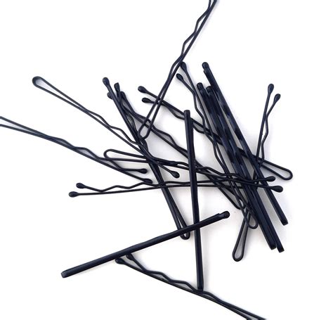Crimp Pins With Balls Black La Rosa 6 Cm Black Hair Hair