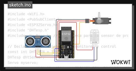 Dhtservoultrasonicmqtt Wokwi Esp32 Stm32 Arduino Simulator