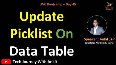 lwc bootcamp day 45 part 3 lightning data table add picklist field