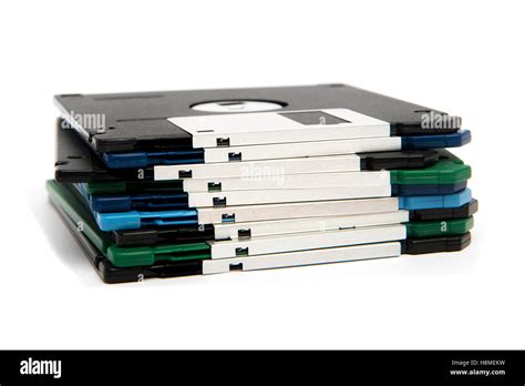 Isolated Image Of A Stack Of 3 1 2 Floppy Disks Stock Photo Alamy