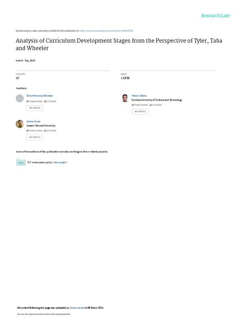 Analysis Of Curriculum Development Stages From The Pdf Curriculum