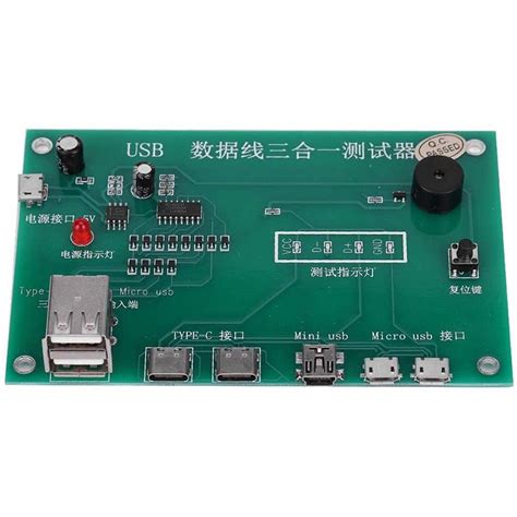 3 In 1 Usb Cable Triad Tester Charging Cable Test Card Tpye C Mini Usb Miniusb Pcb Board
