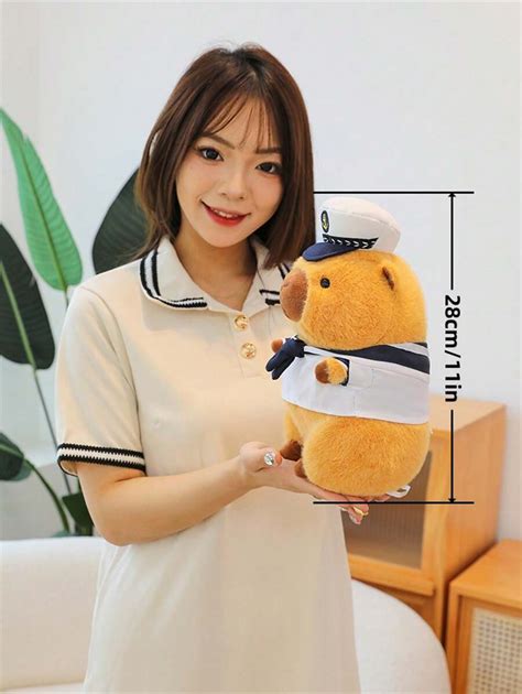 Jouet en peluche amusant de capybara Navy Seal avec vêtements amovibles