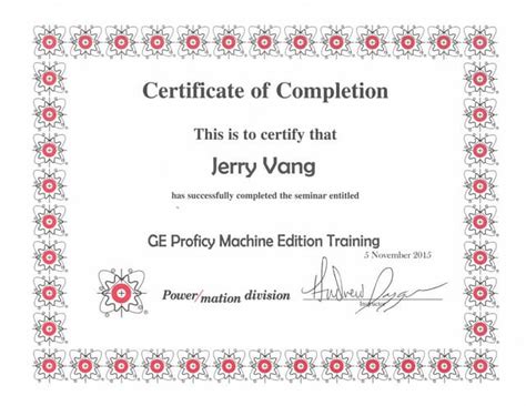 Ge Proficy Machine Edition Training Certificate Pdf