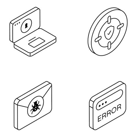 Premium Vector Pack Of Encryption Line Icons
