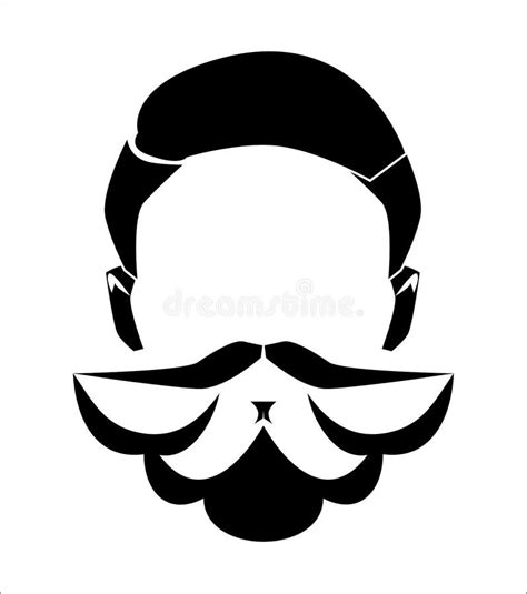 Cabelo E Barba Do Homem Do Moderno Ilustração Desenhada Mão Do Vetor