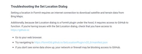 Unable To Open Set Location Dilogue Attempting Retry Formit Issue