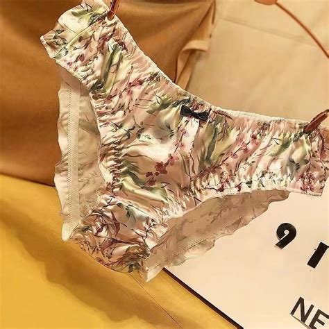 Low Waist Sexy Silk Panties Exrossy