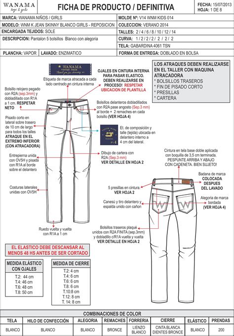 Fichas Tecnicas Denim Behance