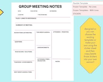 Onenote 1 1 Meeting Notes Template Etsy Onenote 1 1 Meeting Notes Template Etsy