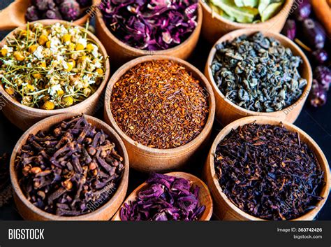 Various Dried Tea Image And Photo Free Trial Bigstock