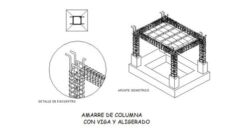 Isometric Column Section Plan Autocad File