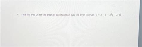 Solved Find The Area Under The Graph Of Each Function Chegg