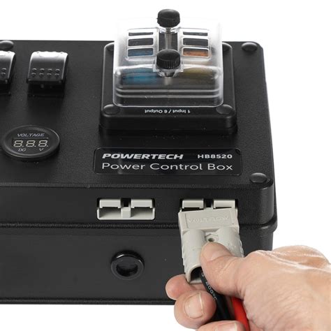 Powertech Dc Control Box For External Battery With Voltage Display Free Delivery Snowys Outdoors
