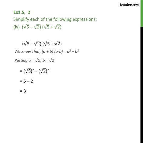 Ex 1 4 2 Iv Class 9 Simplify √5 √2 √5 √2 [with Video]
