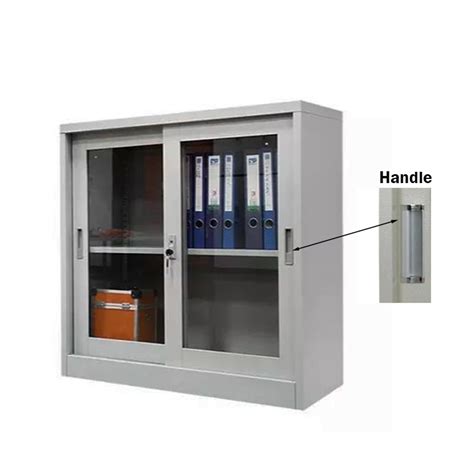 Lea Low Height Metal Filing Cabinet Sliding Glass Door Lcf