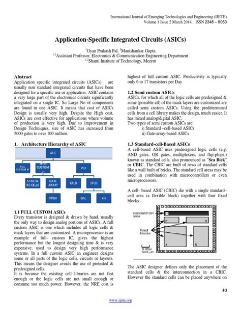 Application Specific Integrated Circuits Asics Pdf Integrated Circuit Field Programmable