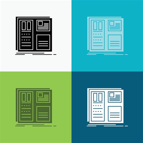 Design Grid Interface Layout Ui Icon Over Various Background Glyph