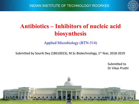 Antibiotics Inhibitors Of Nucleic Acid Biosynthesis Ppt