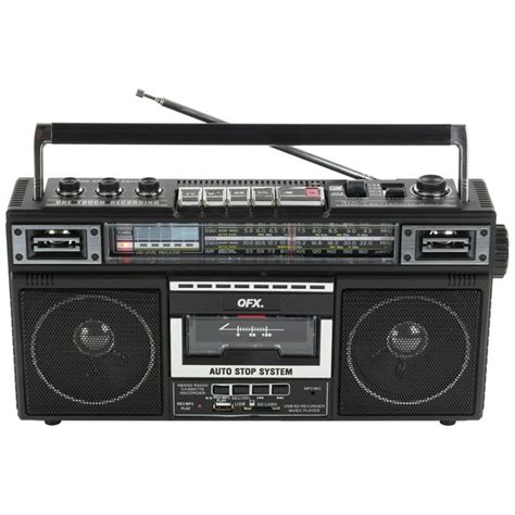 Qfx J 220bt Retro Bluetooth Portable Amfm Radio Recorder Tape