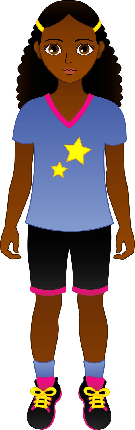 African American Girl Clipart