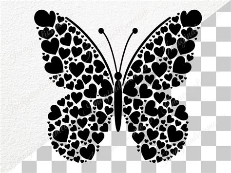 Butterfly Heart Svg Love Butterfly Svg Butterfly Svg Heart Svg