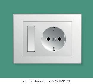 Vector Illustration Realistic Electrical Socket Switch Stock Vector Royalty Free 2262183173