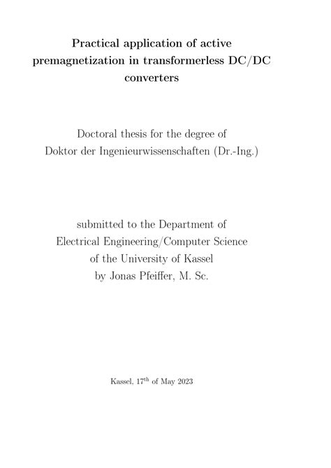 Pdf Practical Application Of Active Premagnetization In