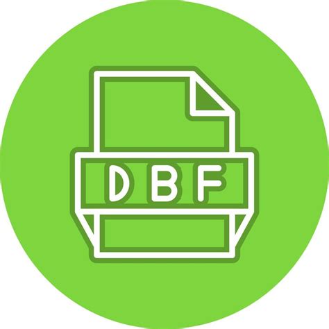 Dbf File Format Icon 15824114 Vector Art At Vecteezy