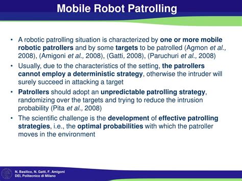 Ppt Leader Follower Strategies For Robotic Patrolling In Environments