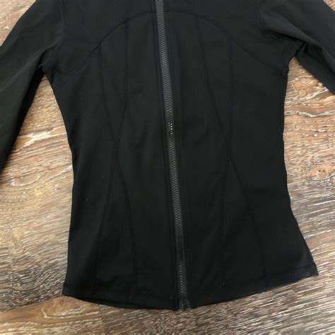 Black Zip Up Workout Jacket With Thumb Holes Size Xs Depop