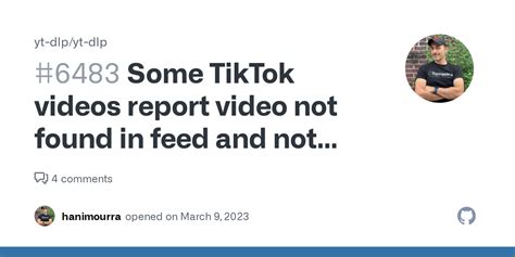 Some Tiktok Videos Report Video Not Found In Feed And Not Able To