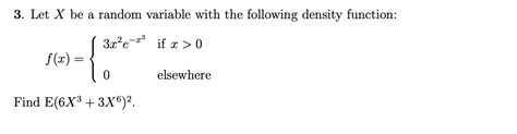 Solved Let X Be ﻿a Random Variable With The Following