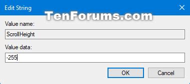 Change Size Of Scroll Bars In Windows Tutorials