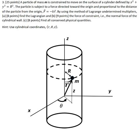 Solved A Particle Of Mass M Is Constrained To Move On The