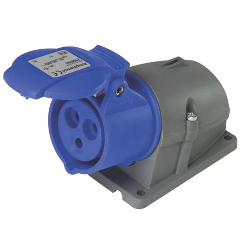 Amphenol 16a 2pe Surface Socket 250v Screwfix