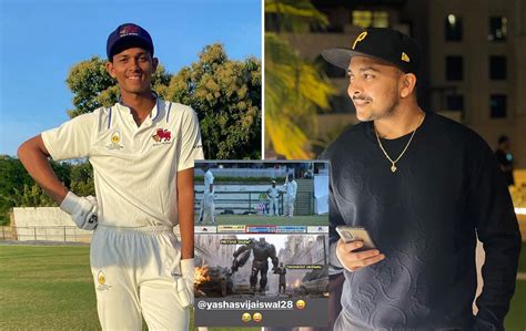 Prithvi Shaw Shared Meme After Yashasvi Jaiswal Opened Account In 54