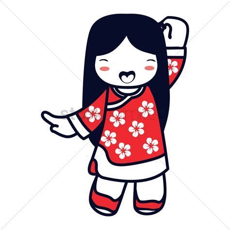Chinese Girl Vector At Collection Of Chinese Girl