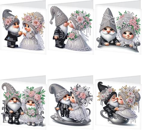 Amazon JISHSHAY 6 PCS Diamond Art Cards Diamond Painting Cards
